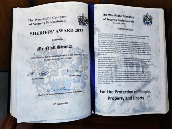 The Sheriffs’ Award for Bravery 2024 - 'Old Bailey' Reception - WCoSP